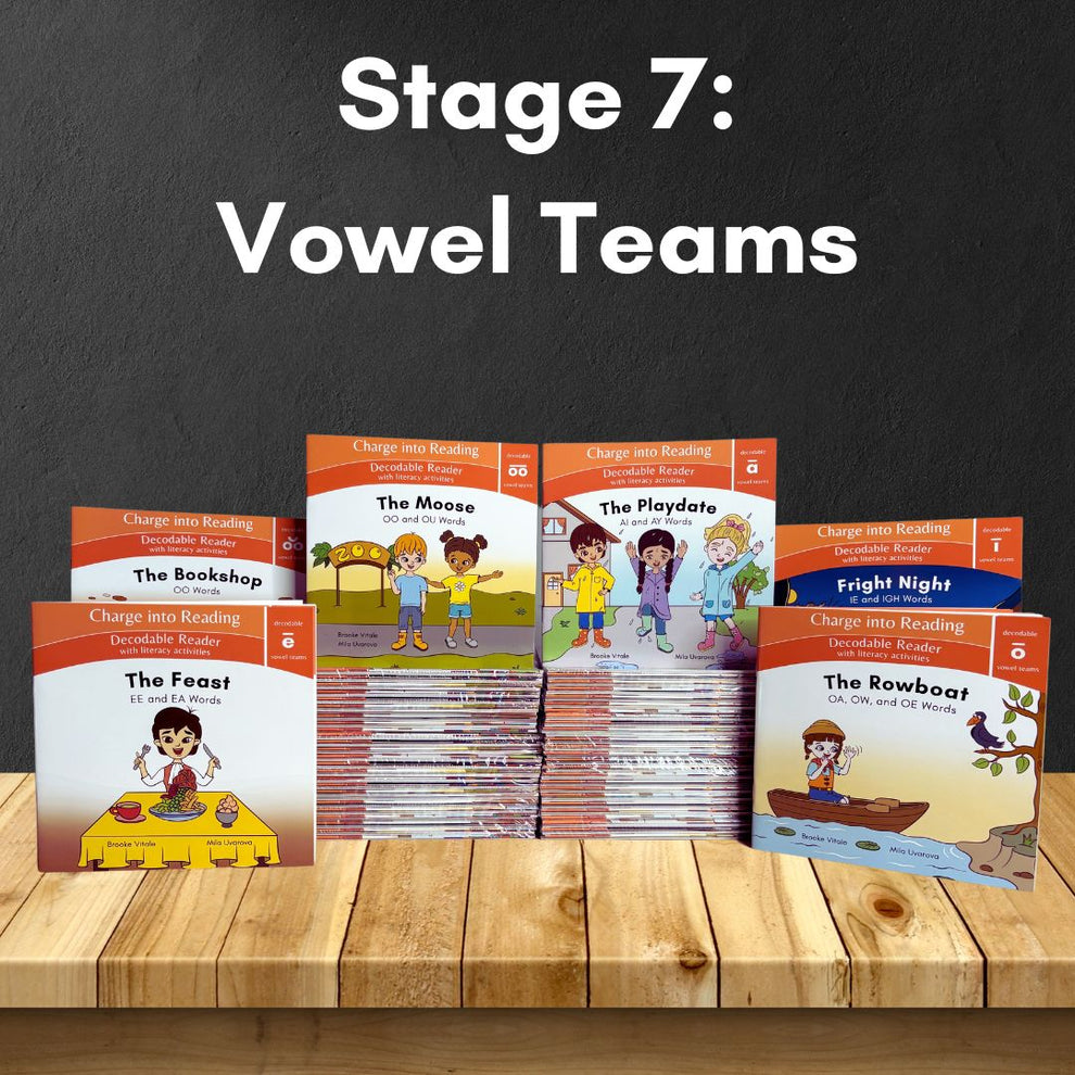 Stage 7: Vowel Teams Decodable Reader Set – Charge Mommy Books